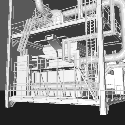 industrial plant 3d model