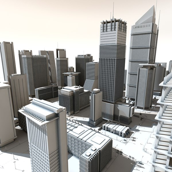 city buildings tower 3d model