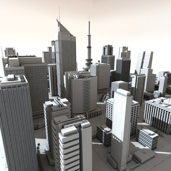 city buildings tower 3d model