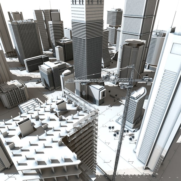 city buildings tower 3d model