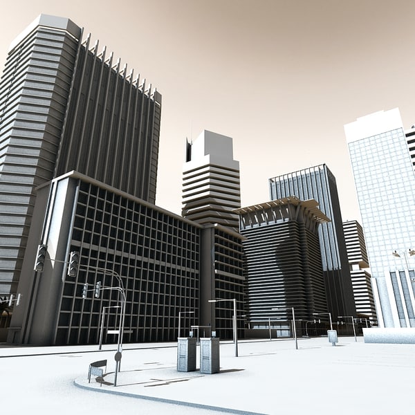 city buildings tower 3d model