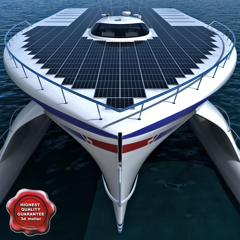 planetsolar solar powered boat 3d model
