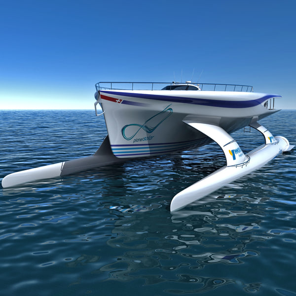 planetsolar solar powered boat 3d model