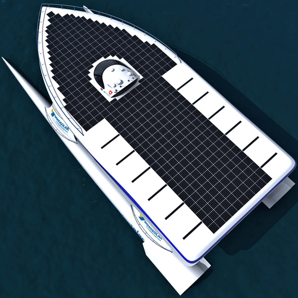 planetsolar solar powered boat 3d model