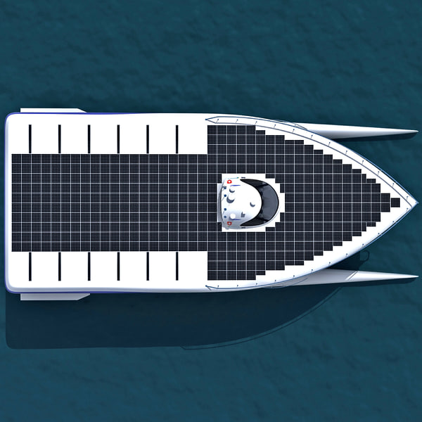 planetsolar solar powered boat 3d model