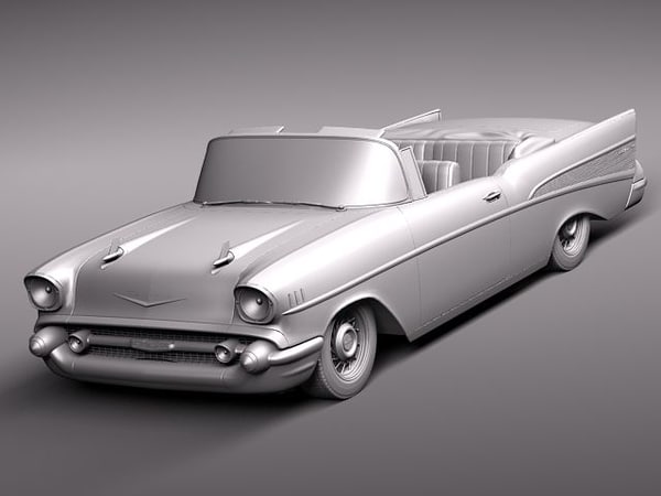 3d model of chevrolet bel air 1957