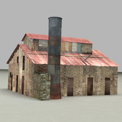 3d model old factory