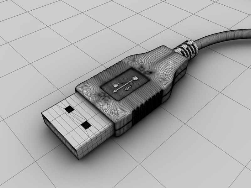 usb connector 3d model