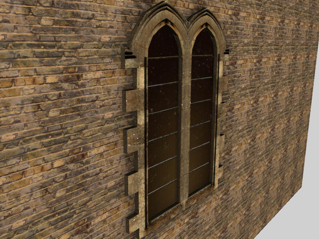 3d tall victorian window