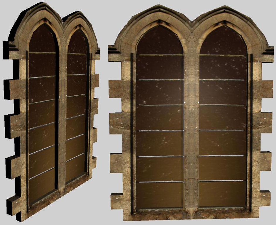 3d tall victorian window