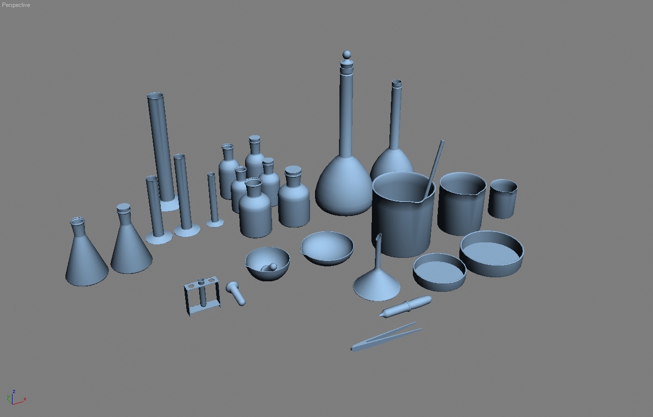 lab equipment 3d model