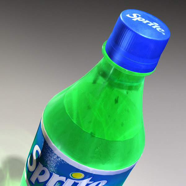 3d model sprite plastic bottle