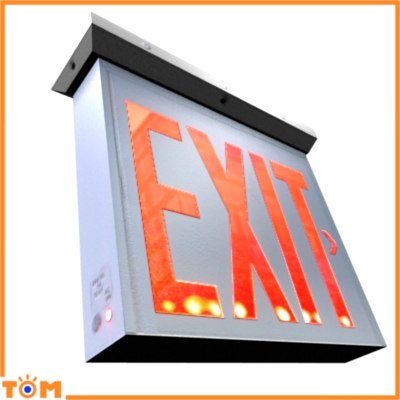 exit sign 3d obj