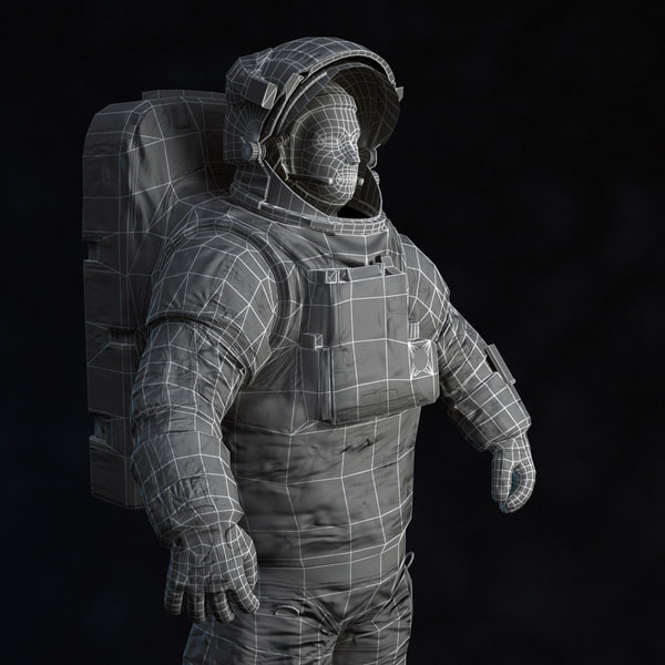 astronaut t-pose 3d model