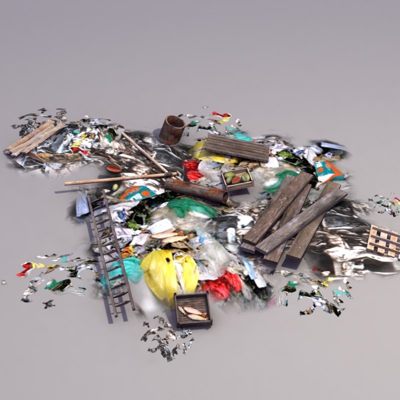 rubbish pile 3d max