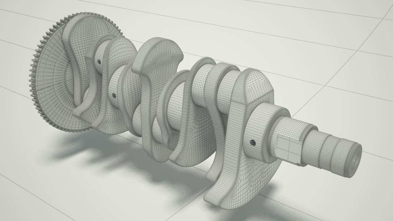 crankshaft engine 3d model
