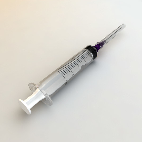 medical syringe 3d model