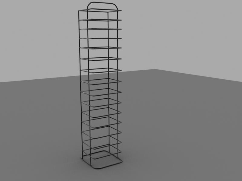 wire-frame stand metal 3d model