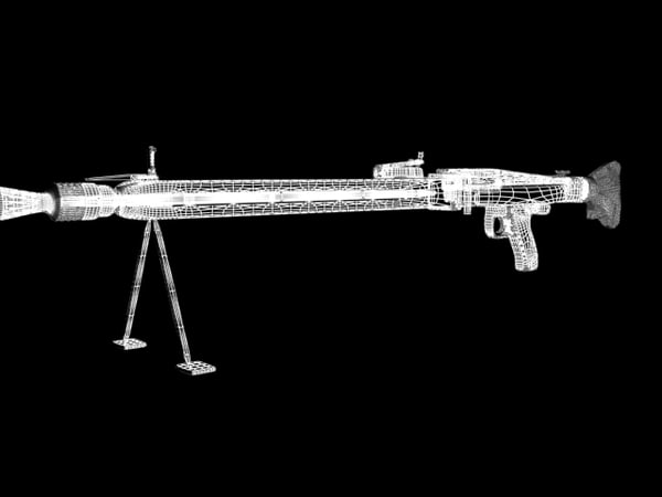 3d german mg3 machine gun model
