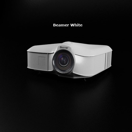 beamer black white 3d model