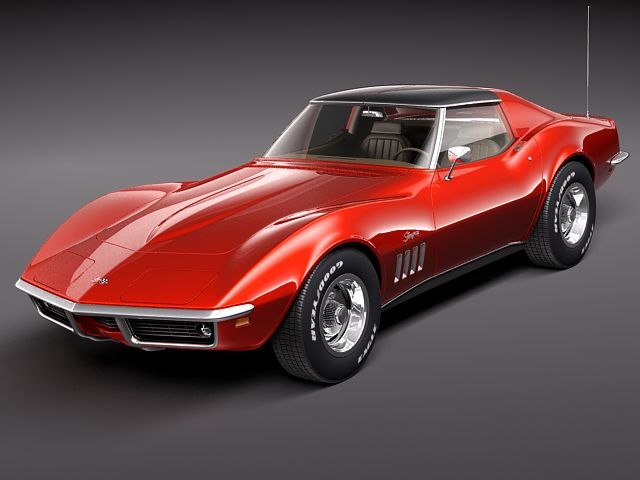 chevrolet corvette c3 1969 3d model
