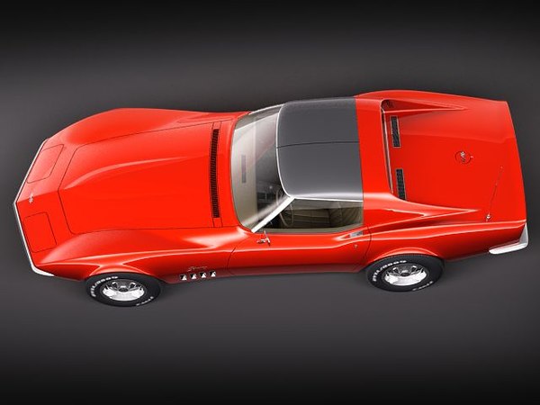 chevrolet corvette c3 1969 3d model