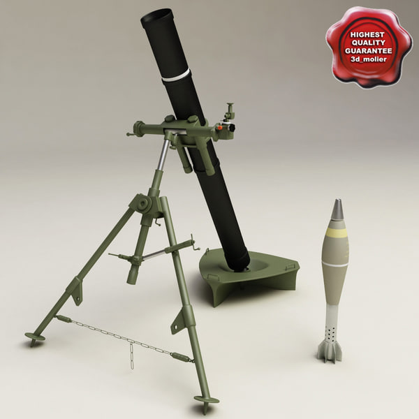 mortar 120mm 3d model