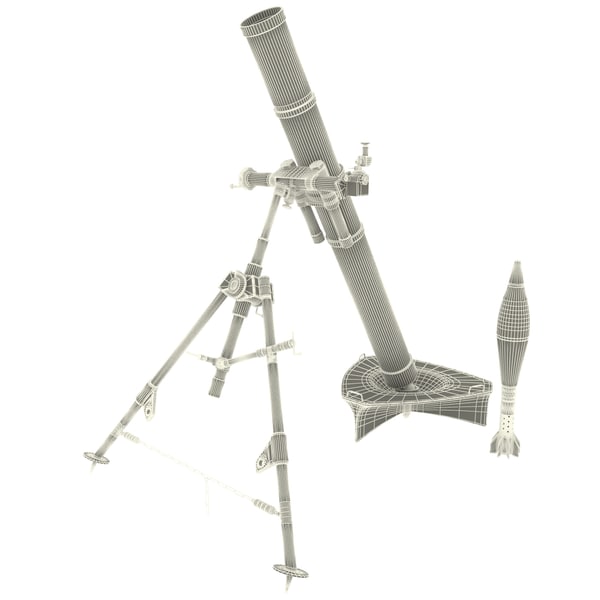 mortar 120mm 3d model