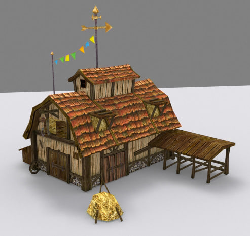 medieval fantasy farmhouse 3d max