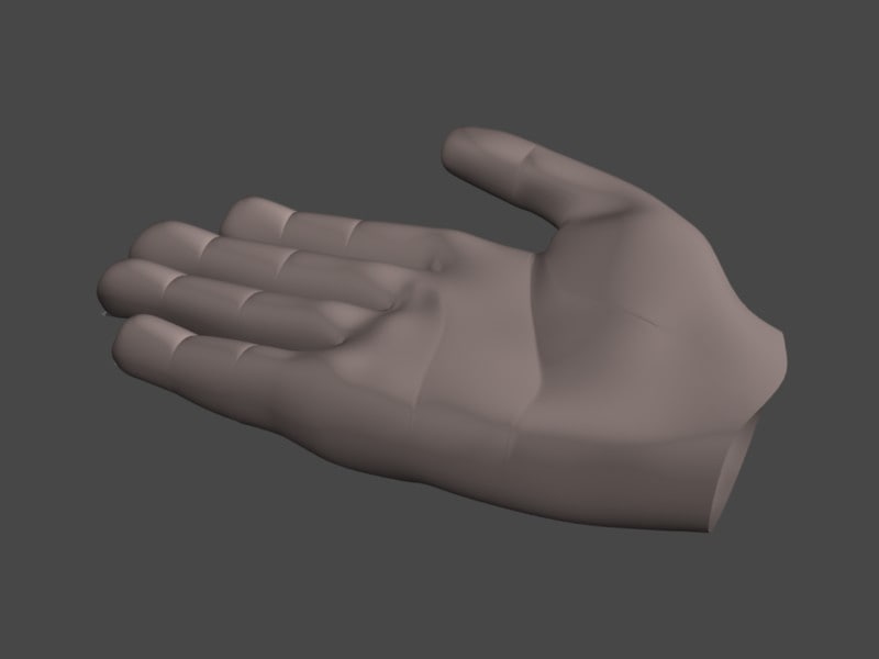 3d obj human hand