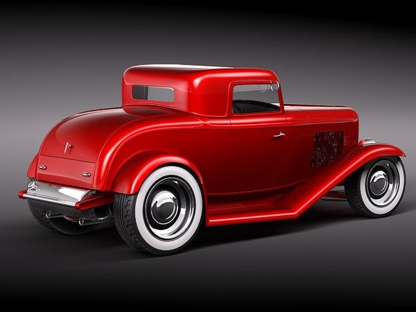 hot rod 32 multiple 3d model