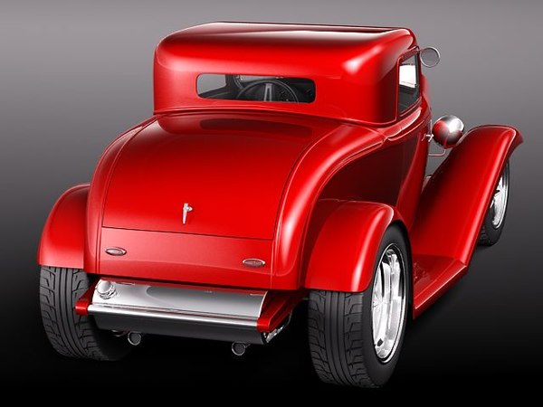 hot rod 32 multiple 3d model