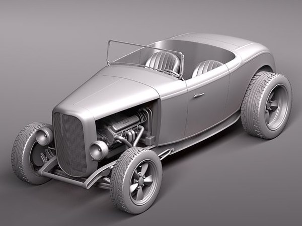 hot rod 32 multiple 3d model