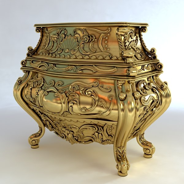 ornate baroque 3d model