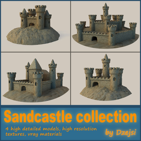sandcastle sand castle 3d model