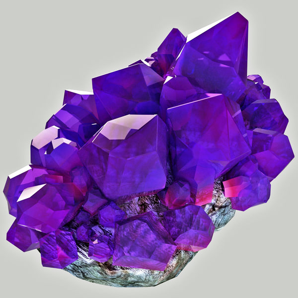 3d mineral amethyst model