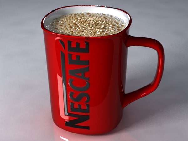 nescafe cup 3d max