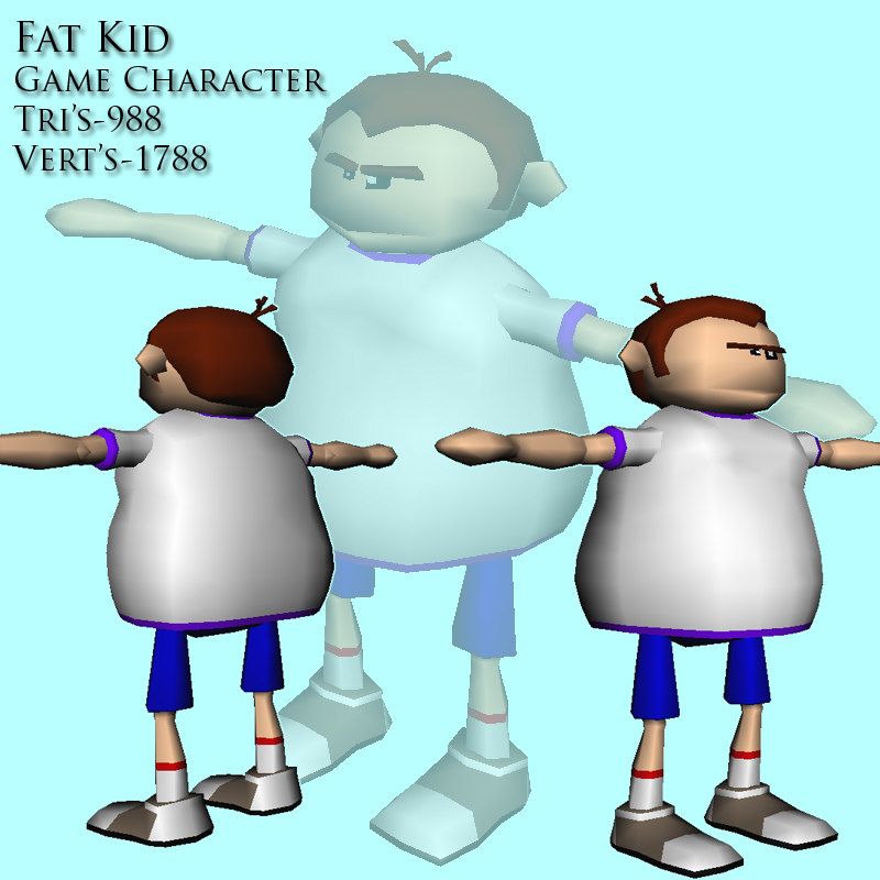 3d fat kid