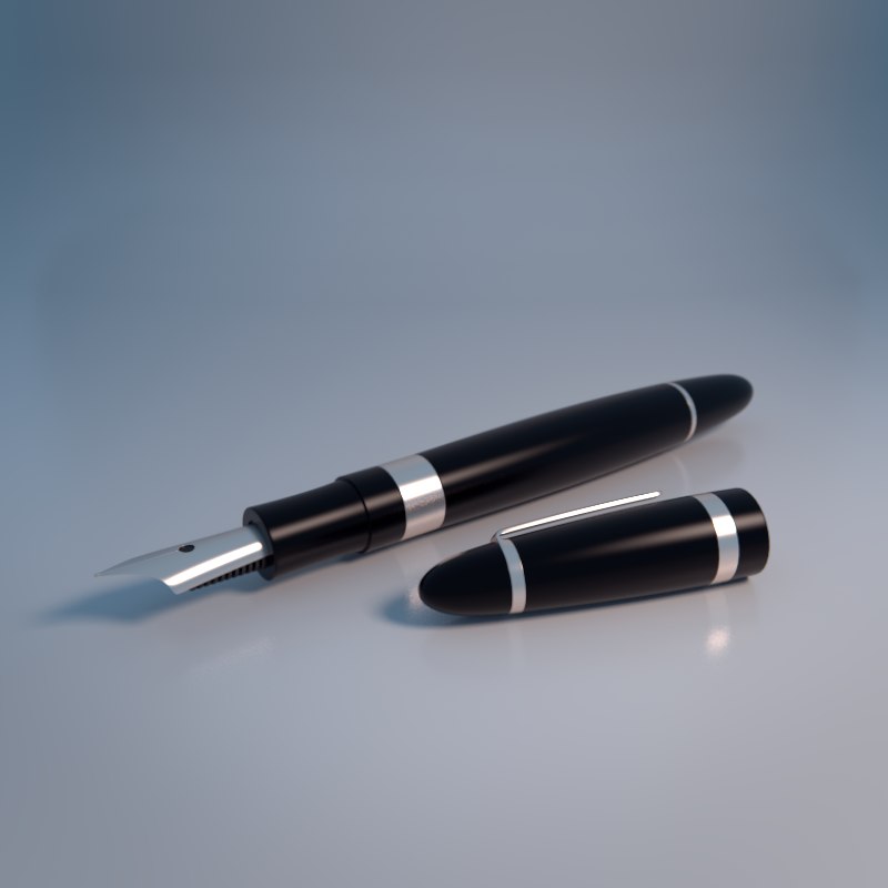 fountain pen 3d model