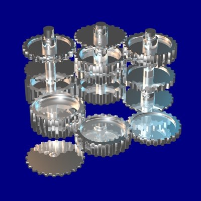 3d 24 tooth gear set model