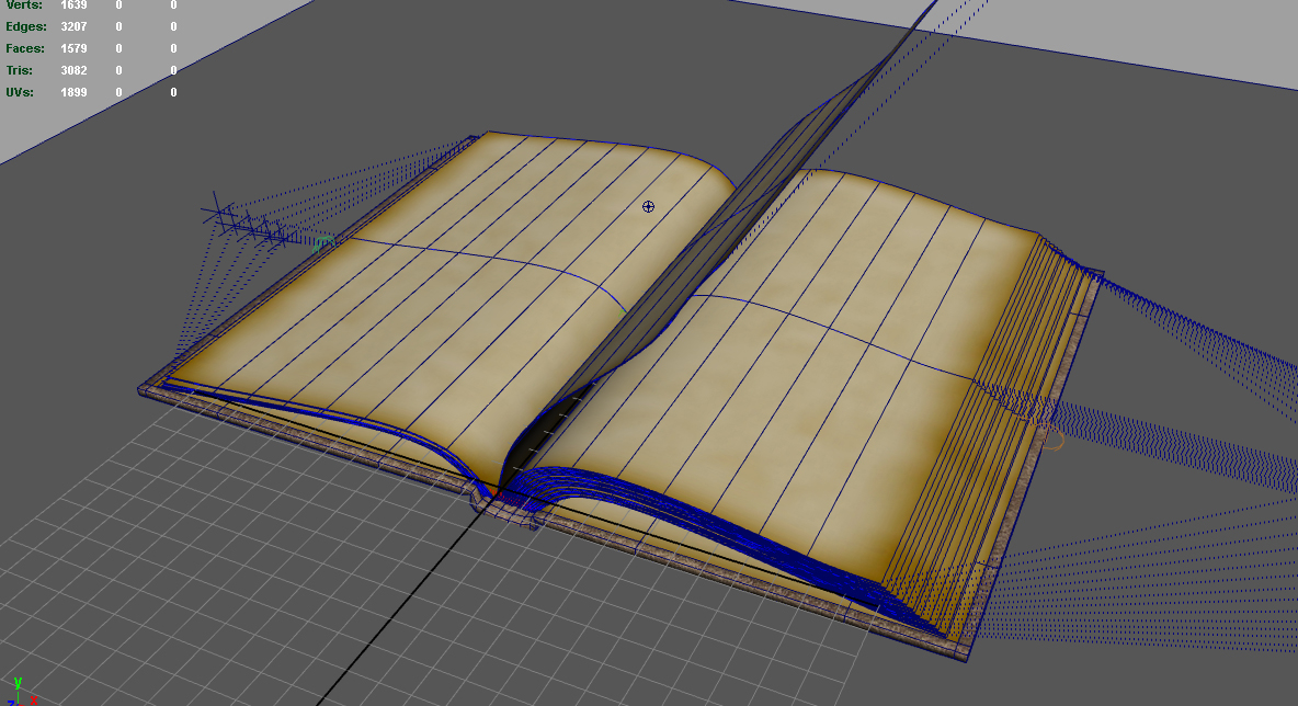 open book 3d model
