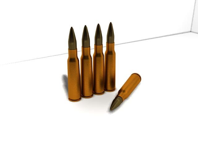 7 62mm bullet 3d max