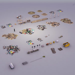 rubbish pile 3d max