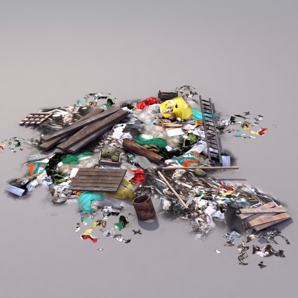 rubbish trash pile 3d model