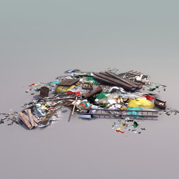 rubbish trash pile 3d model
