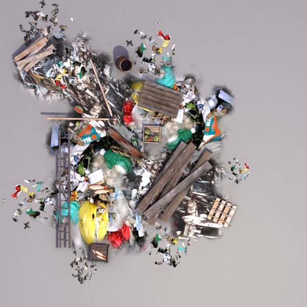 rubbish trash pile 3d model