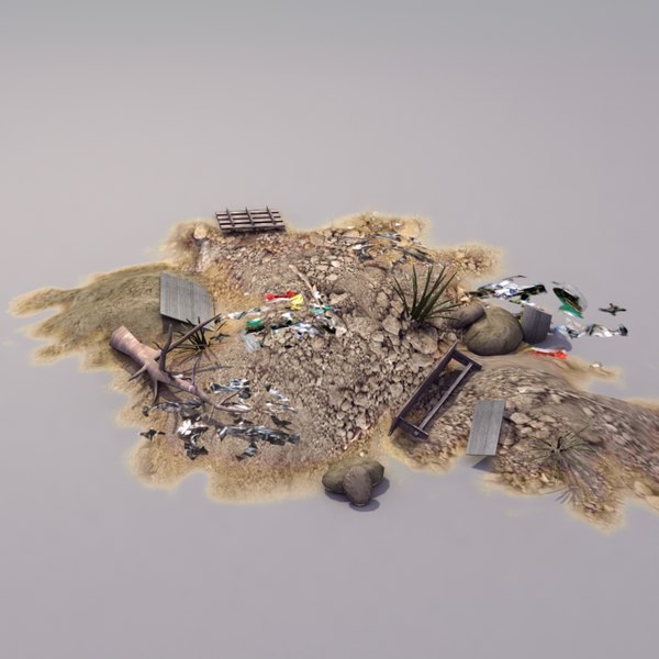 rubbish trash pile 3d model