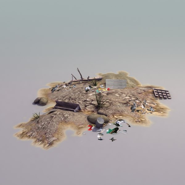 rubbish trash pile 3d model