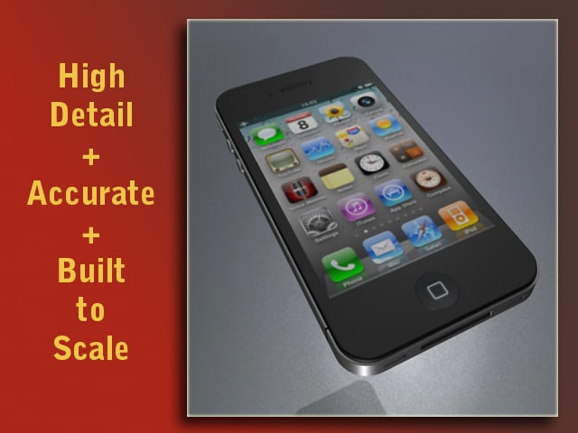 apple iphone 4g 3d model