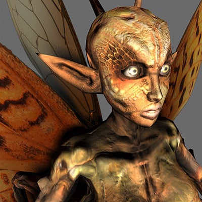 butterfly fairy 3d model